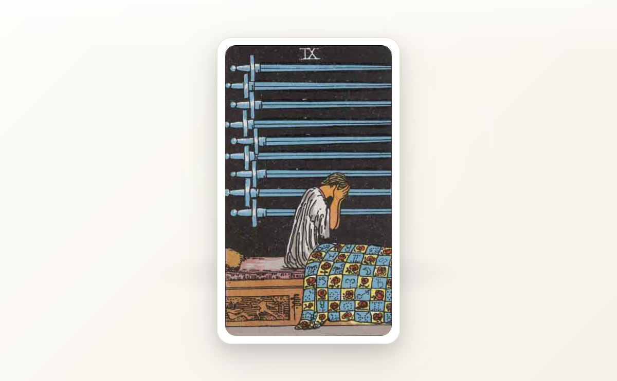 Nine of Swords - Minor Arcana Card 9 Tarot Meaning | FateMaster